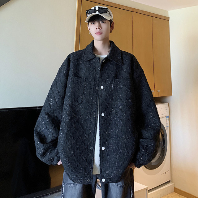 Spring and autumn men's design sense niche jacket boys leisure autumn ...