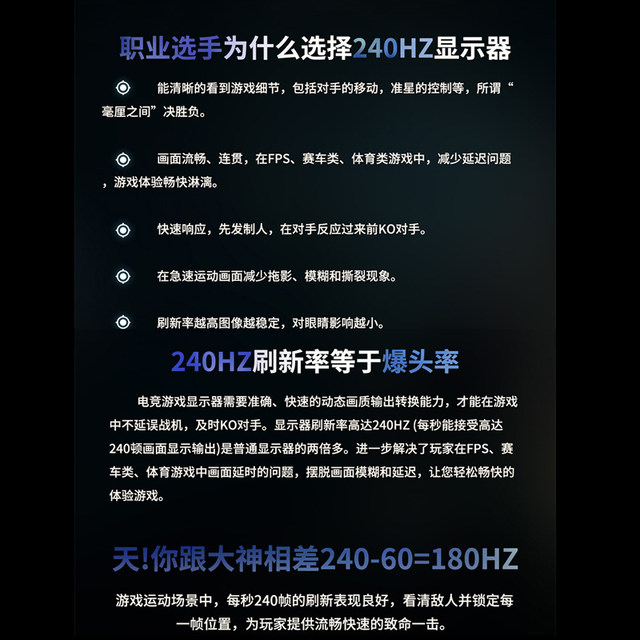 24-inch 240Hz monitor high refresh 1080p/200Hz gaming TN screen Fast ...