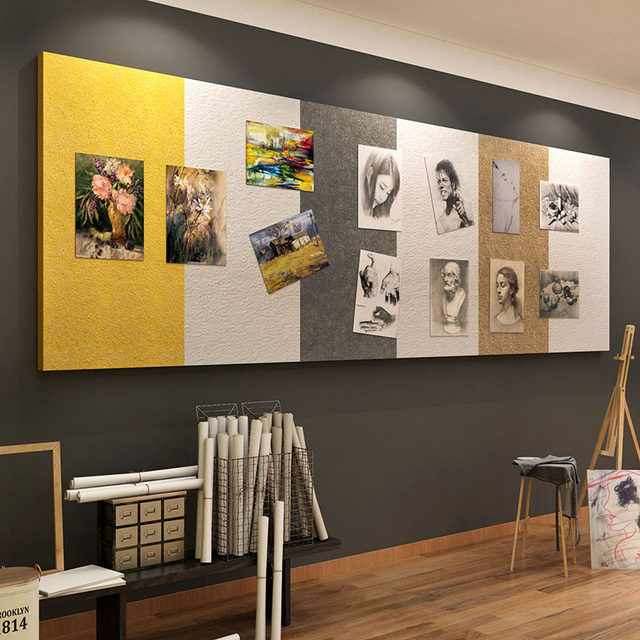 Felt panel works display wall sticker calligraphy ring creation ...