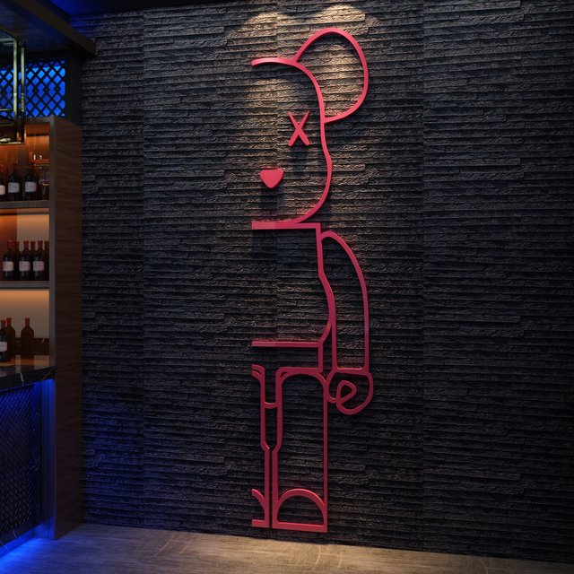 Internet celebrity punch card violent bear industry wind bartender bar ...