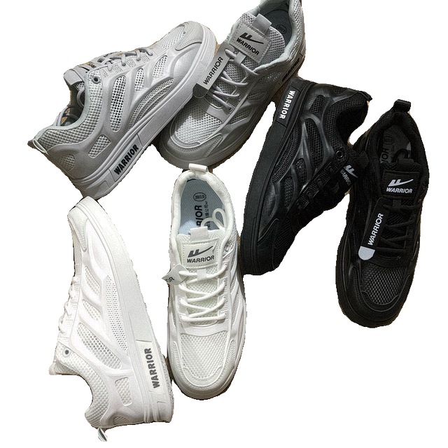 Domestic brand summer mesh panel shoes for men's low top white black ...