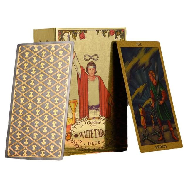 Classic Waite card gold and silver foil Luo card Tavit Luo card 78 ...