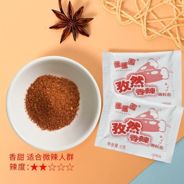 Dunduner spicy cumin powder 100 packs barbecue meat chili seasoning ...