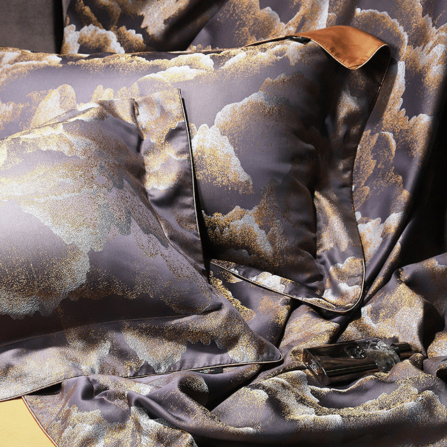 Retro-style pure cotton satin luxury 140-count long-staple cotton 100% ...