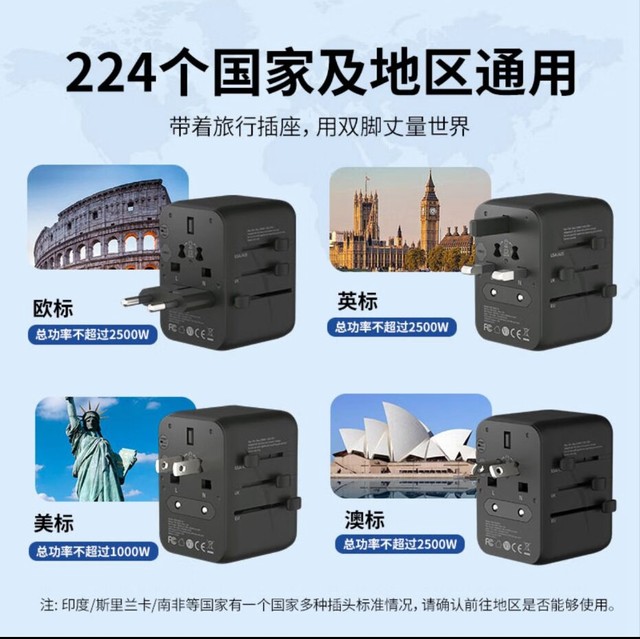 Philips (PHILIPS) global universal overseas conversion plug socket/international travel converter