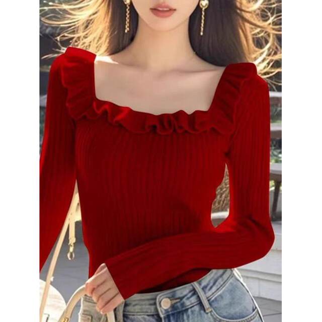 Large size Korean style wearing unique shirt, female autumn and winter ...