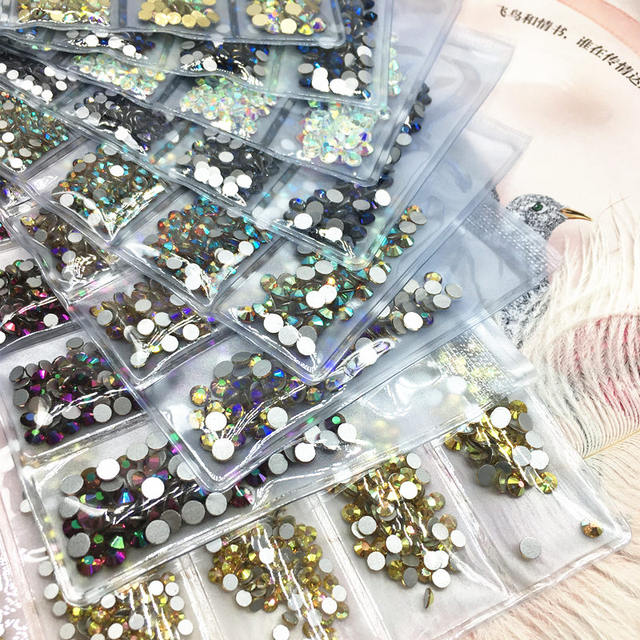 1440 Douyin internet celebrity nail art diamonds, flat bottom glass ...