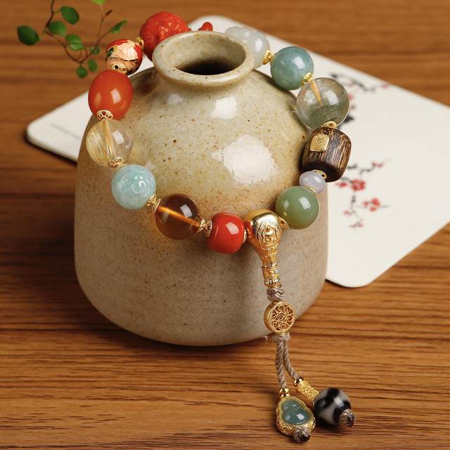 Natural Dopao Crystal Bracelet Female Nanhong Beesle Wax Cold Crystal ...