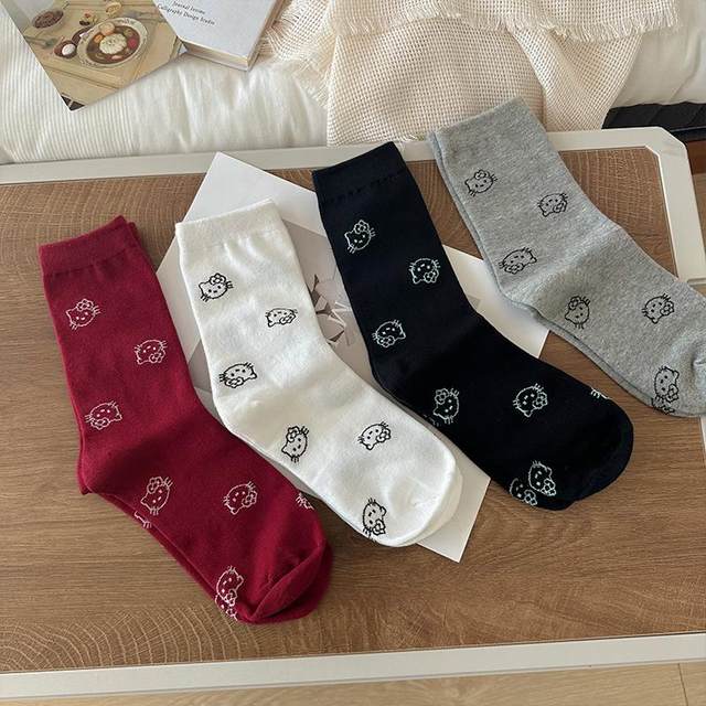 Nut Mummy Gray Cartoon Socks Children in Spring and Winter New Cotton ...