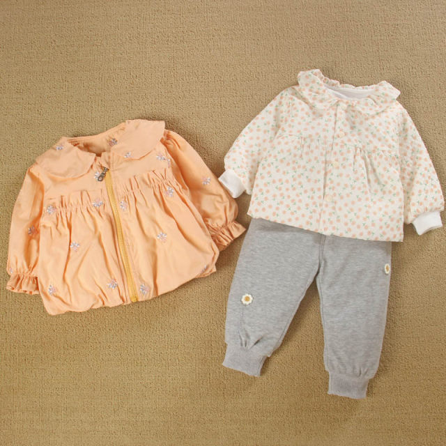 Thin cotton clothes for baby girls in spring, autumn and winter fashion ...