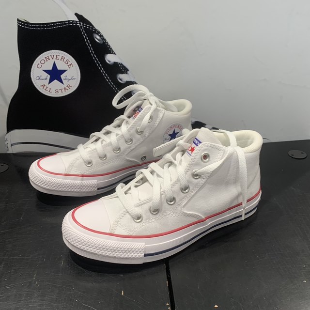 Converse genuine mid-top black and white canvas shoes A00811 A00812