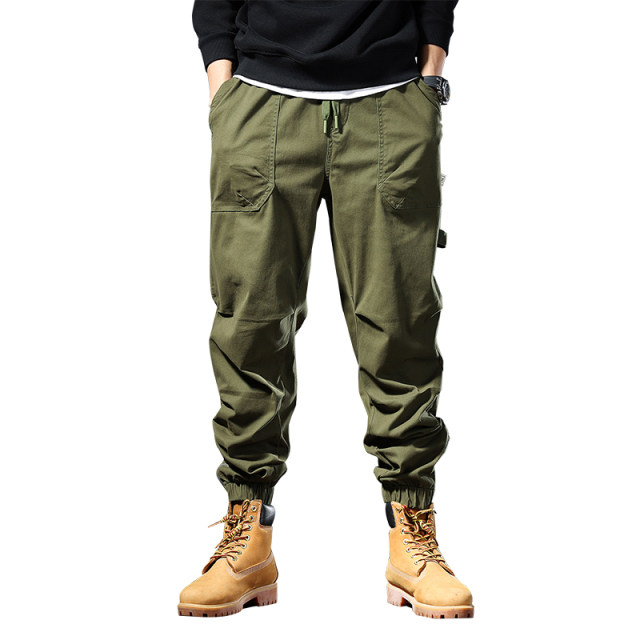 American work pants men's large size elastic loose small feet Harun ...