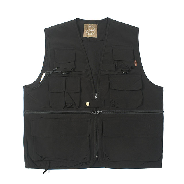 Mountain style waistcoat, Japanese style retro multi-pocket work vest ...