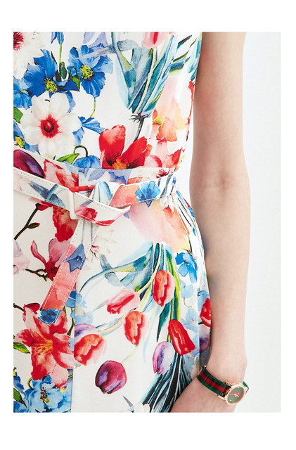 Beautiful and intoxicating! French silk-printed dress, mulberry silk ...