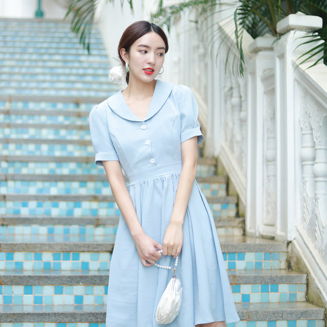 New summer style French retro temperament dress, commuting style ...