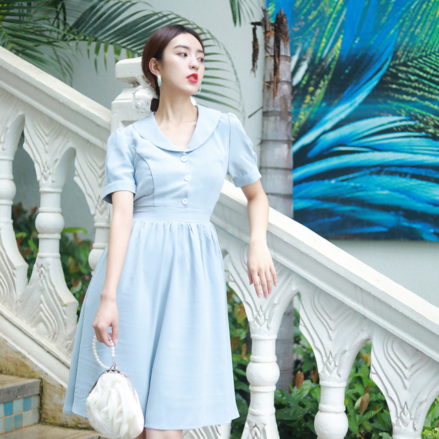 New summer style French retro temperament dress, commuting style ...