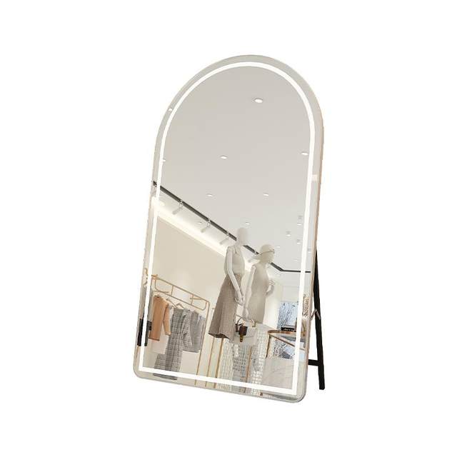 Smart LED light mirror clothing store mirror full -body mirror is thin ...