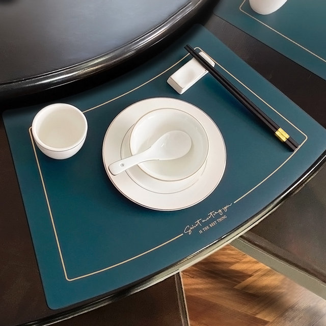 Round table fan-shaped placemat heat insulation mat dining table anti ...