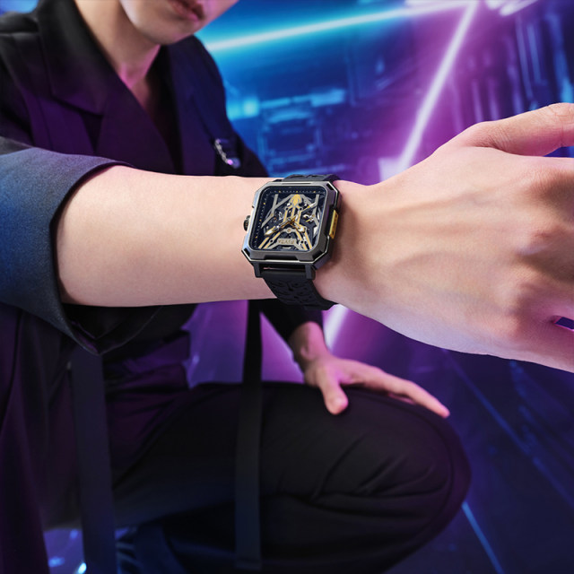 Space Fleet Watch Men's Fashion Trendy Hollow Mechanical Watch ...