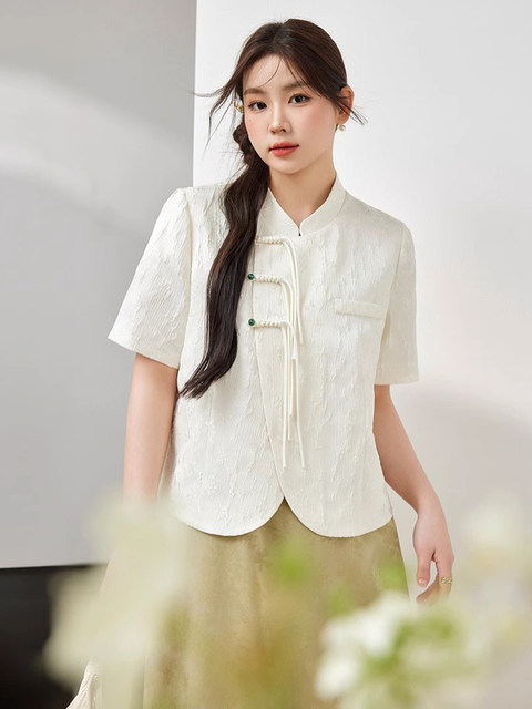 Xianli show large size women's summer new Chinese new Chinese shirt ...