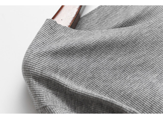 G166 Basic Pure Color Round Neck Uschtaway Jacquone Autumn New 2020 ...