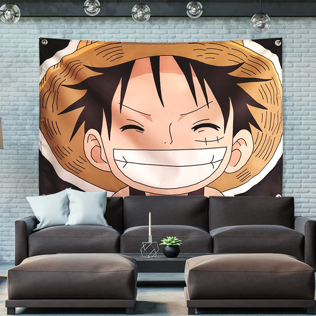 One Piece anime Luffy boys bedroom rental dormitory bedside layout ...