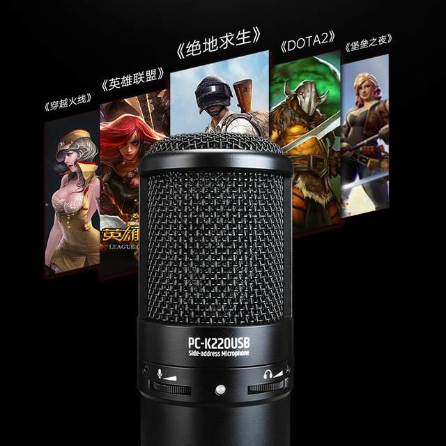Desheng PC-K220USB condenser microphone mobile phone computer live ...