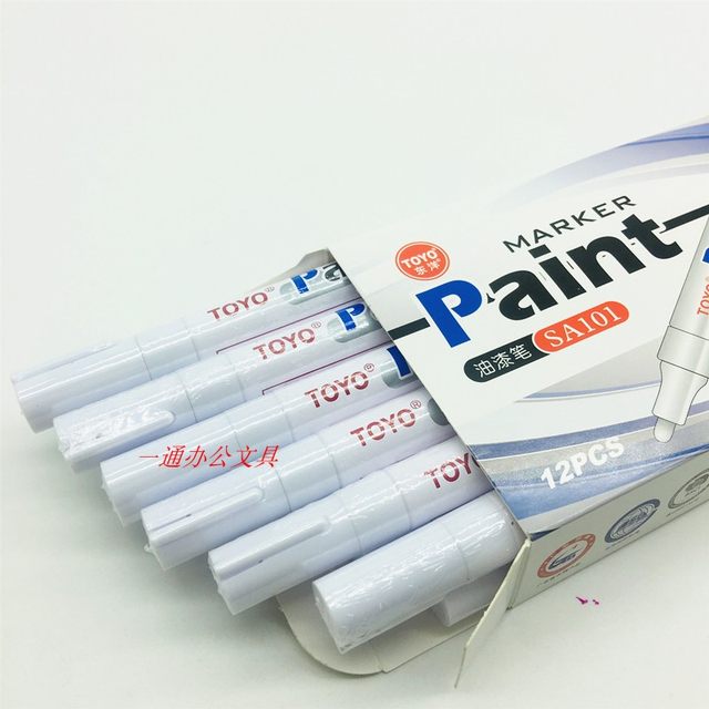 Toyo SA101 white paint pen waterproof and non-distorted scratching ...