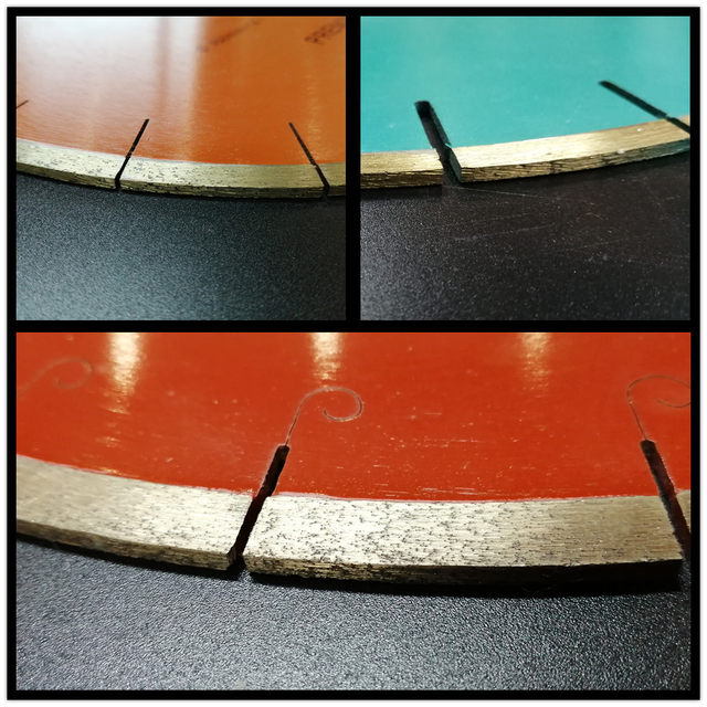 350*50mm diamond new marble fishhook saw blade granite stone ceramic ...