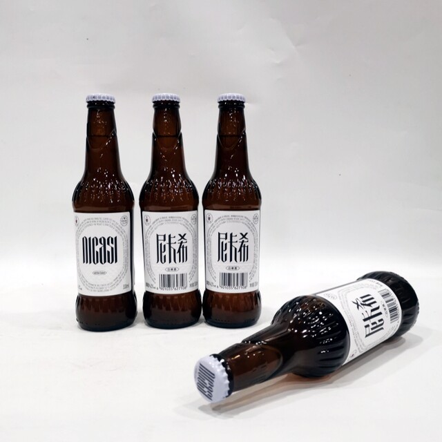 Qingdao Beer Nikashi White Beer 330mlX24 bottles of wheat-flavored new ...