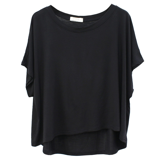 Drooping short-sleeved modal T-shirt top for women's summer versatile ...