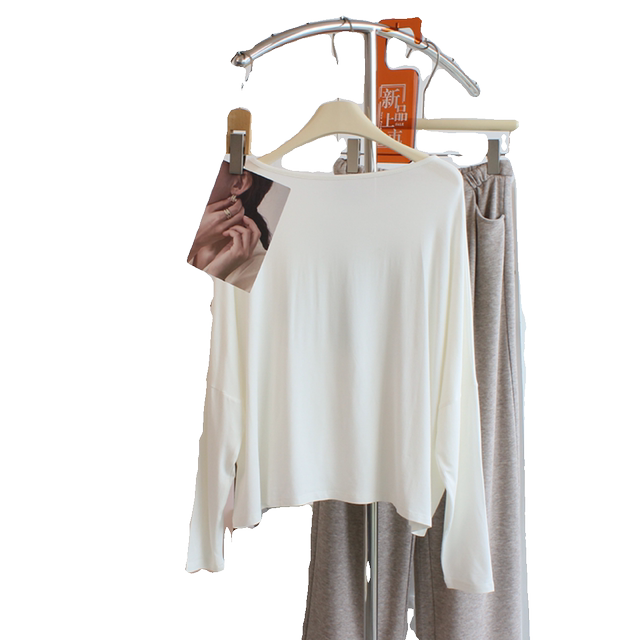 Soft and skin-friendly ~ Loose drooping modal T-shirt top for women's ...