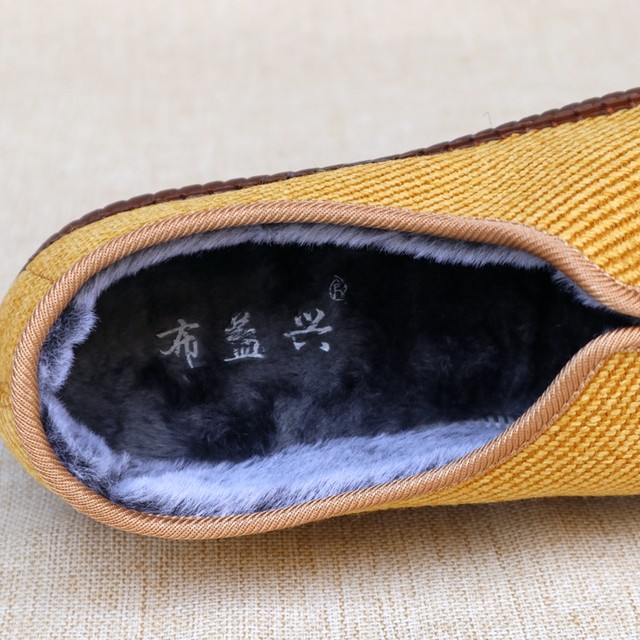 Old Beijing cloth shoes men in winter plus velvet warm monk cotton ...