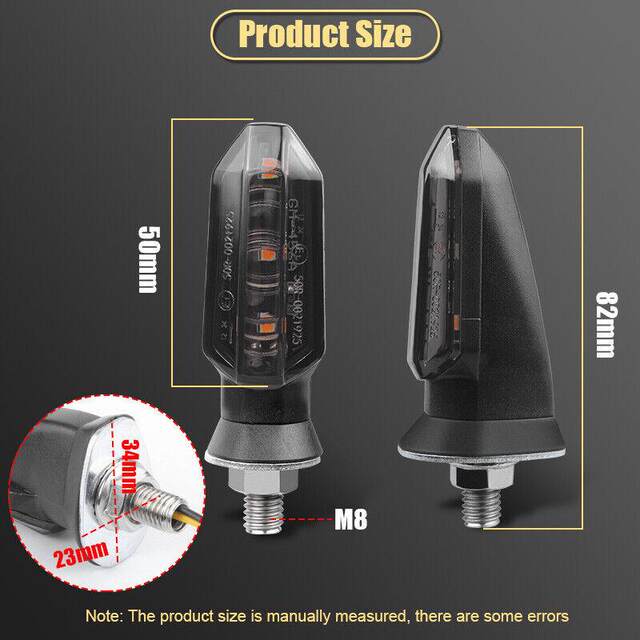 Applicable to Honda Suzuki Kawasaki Yamaha Haima Mi -shaped 3LED ...
