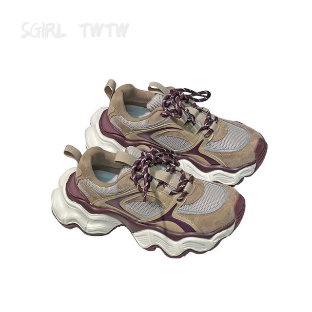 Sgirl TWTW Paris retro thick -bottomed daddy shoes female autumn trend ...
