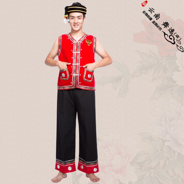 Xinli Men's embroidered Niu Tou Dai Zhuang, Yunnan Ethnic Minority Life ...