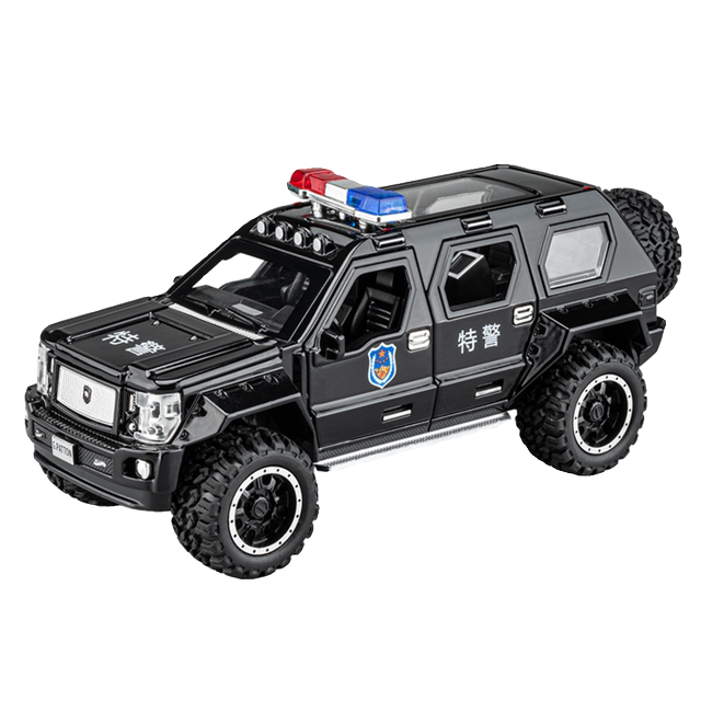 George Patton chariot off-road police car toy large alloy simulation ...