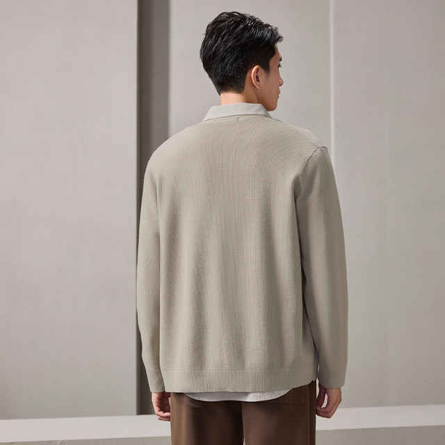 HLA/Heilan House light business round neck casual sweater 24 autumn new ...