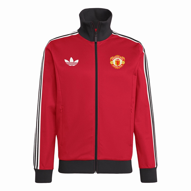 Adidas coat men's and women's clover retro striped leisure football ...