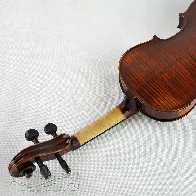Fully handmade natural tiger pattern graded violin with fine grain ...