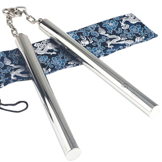 Silver flame double -cut stick competition stainless steel training actual combat performance ...