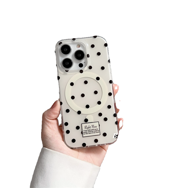 Bananacase Korea INS niche black wave dot magnetic hard shell is ...