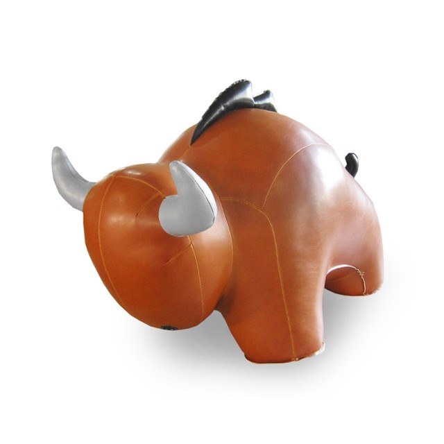 Taiwan Zuny Bull Market Ornament Lucky Bullfighting Handmade Leather ...