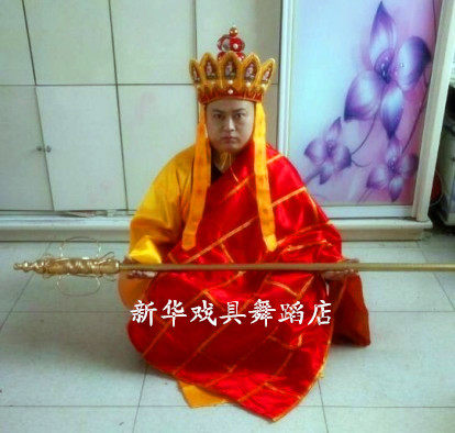 Journey to the West Tang Monk Costume Tang Sanzang Hat Kasaya Buddha ...
