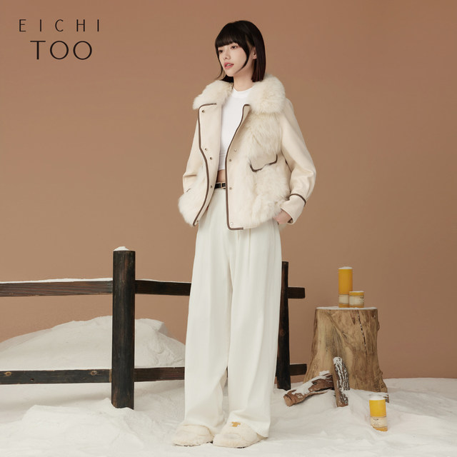 Aiju Rabbit winter new fox fur wind protection and warm fashion fur jacket