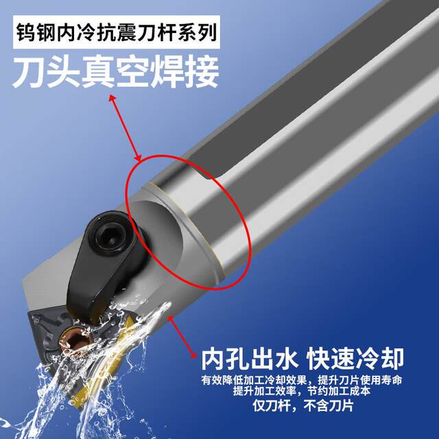 Internal cooling water outlet tungsten steel tool rod E20R-MWLNR08 ...