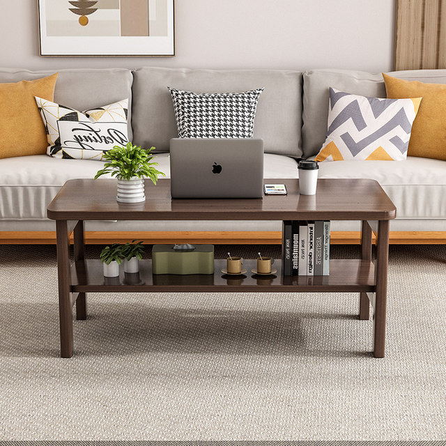 Folding coffee table double -layer living room small -line household ...