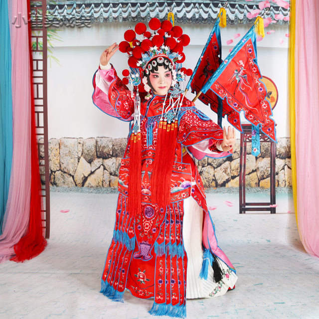Drama, Drama and Clothing Peking Opera Female Getting on Costume Stage ...