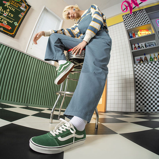Vans official Ward Mint Mambo green men's shoes women's shoes