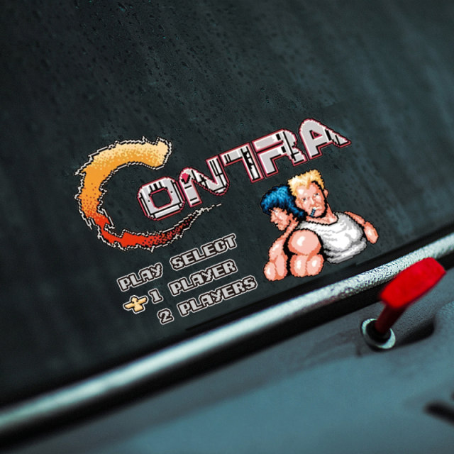Nostalgic game Contra pixel style personalized creative car glass ...